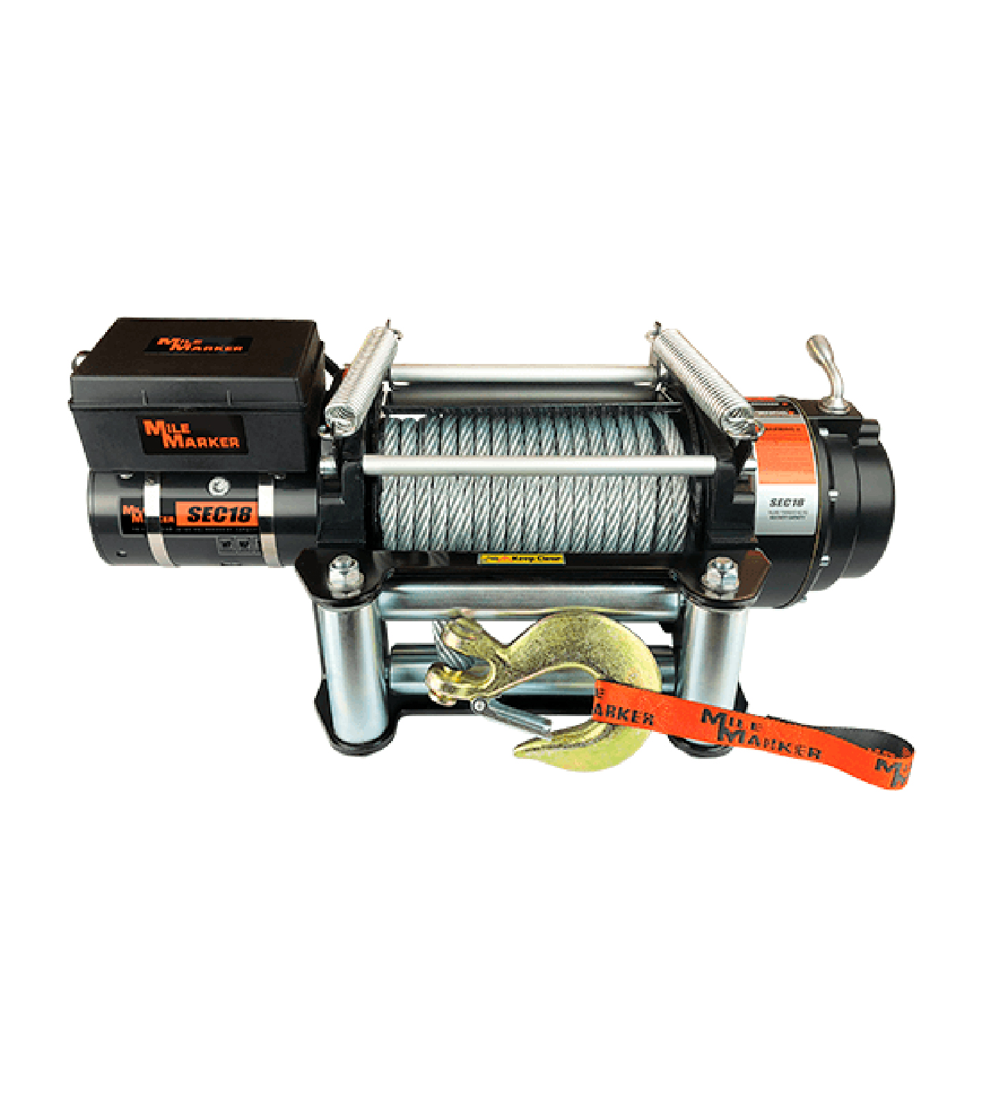 Malacate eléctrico Mile Marker 18000 libras - 8172 kg 12V - ProtecCar