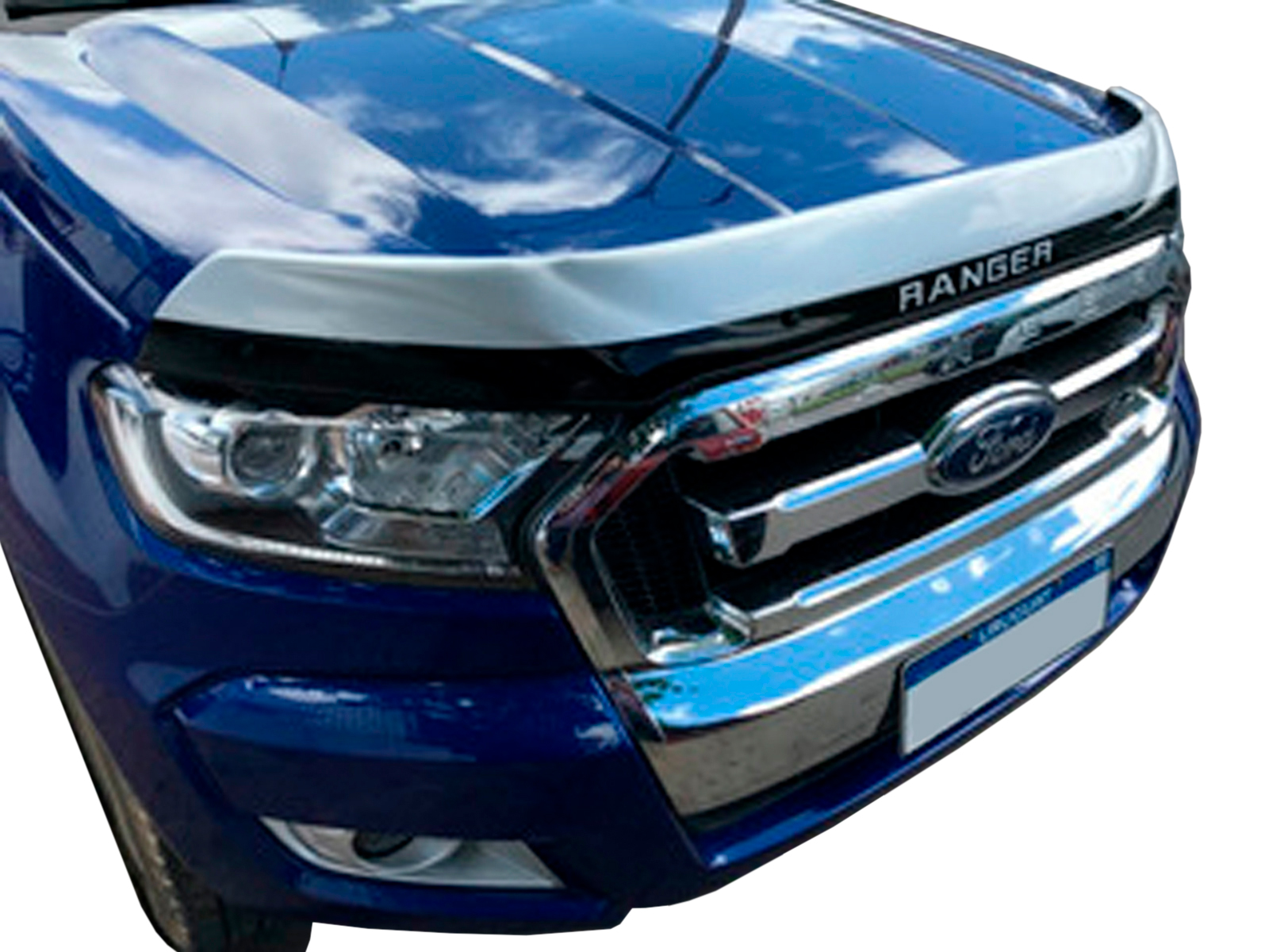 Deflector de capó Sunz policarbonato Ford Ranger T7 doble color - ProtecCar