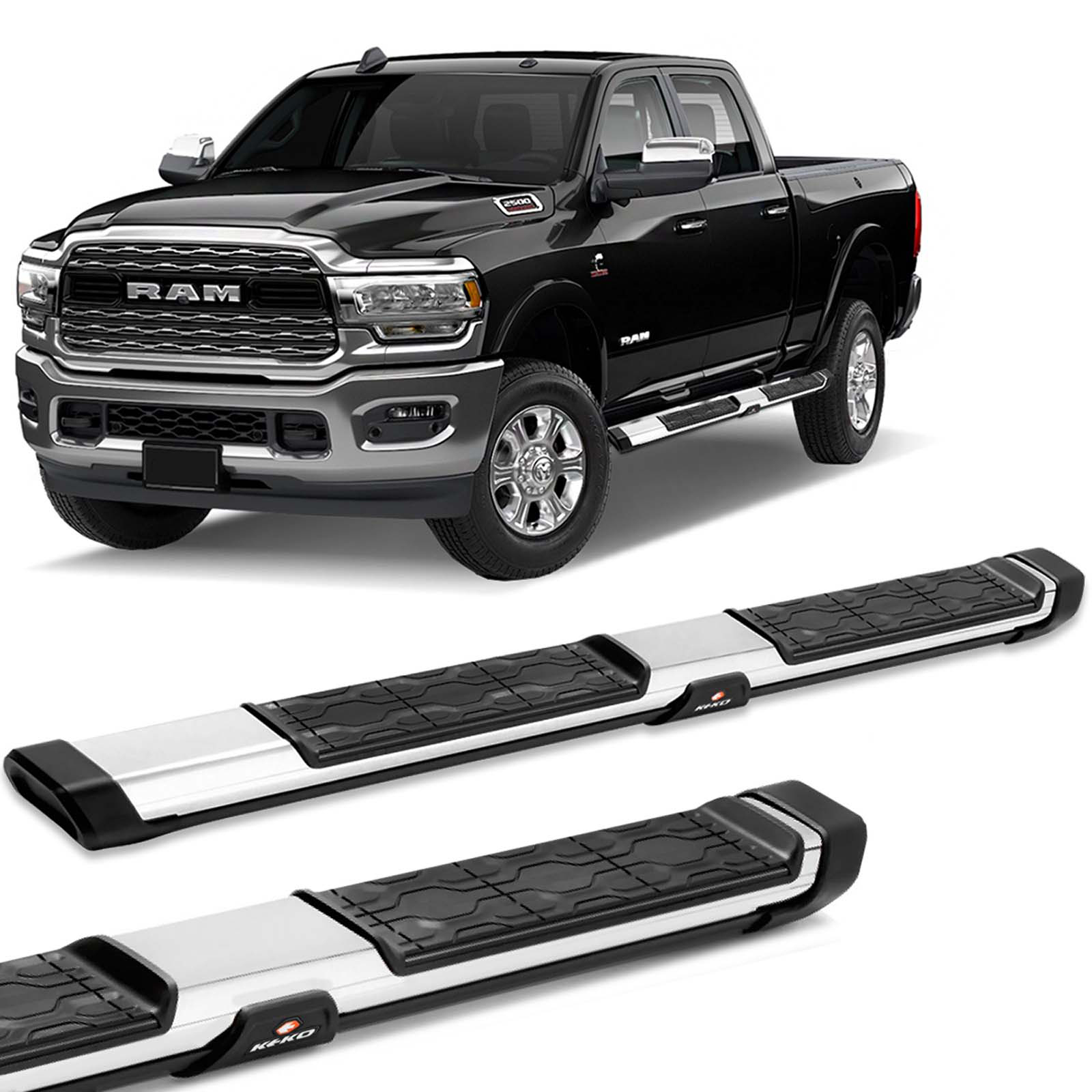 Estribos Keko My Road RAM 2500 2012+ y 1500 2022+ Cromado - ProtecCar