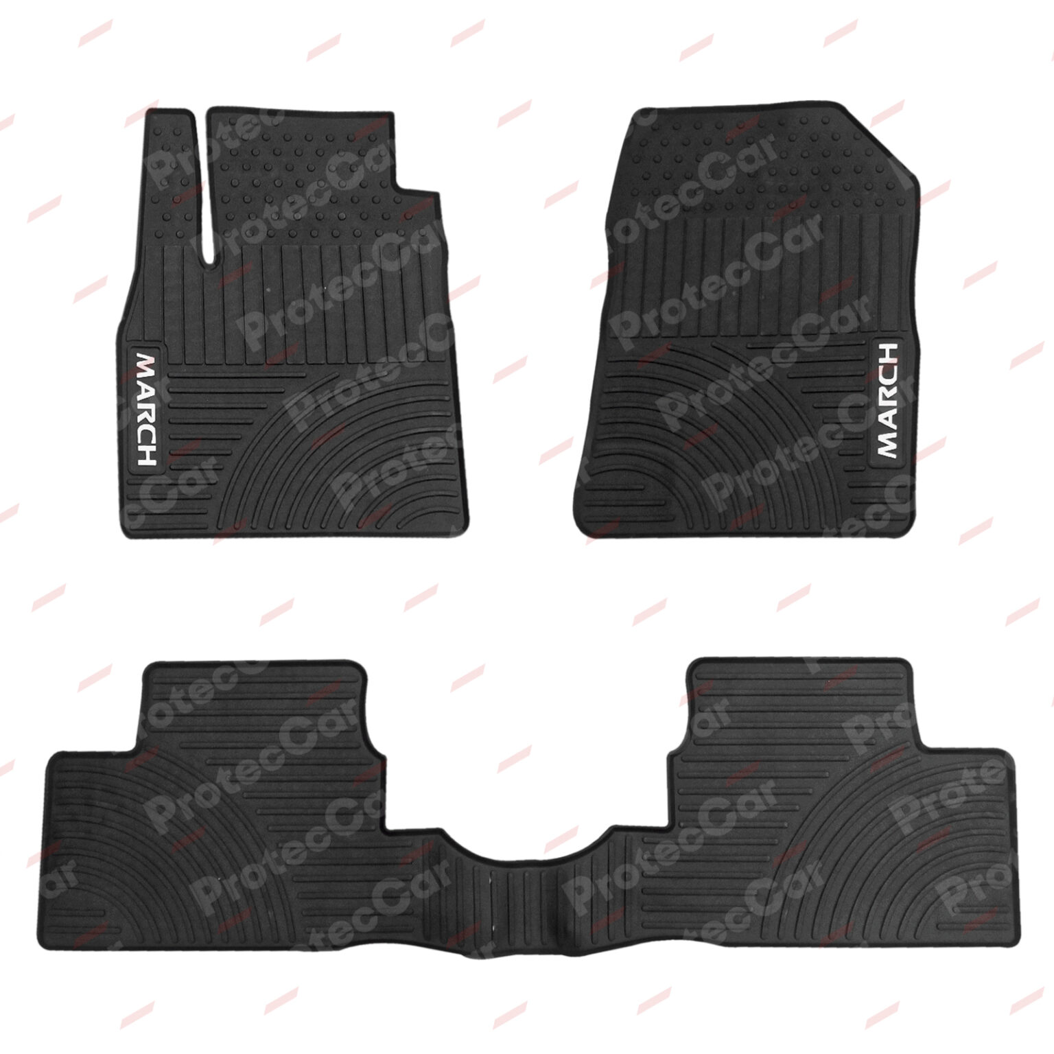 Juego De Alfombras Enteriza Spaco Látex Nissan March 2016+ - ProtecCar