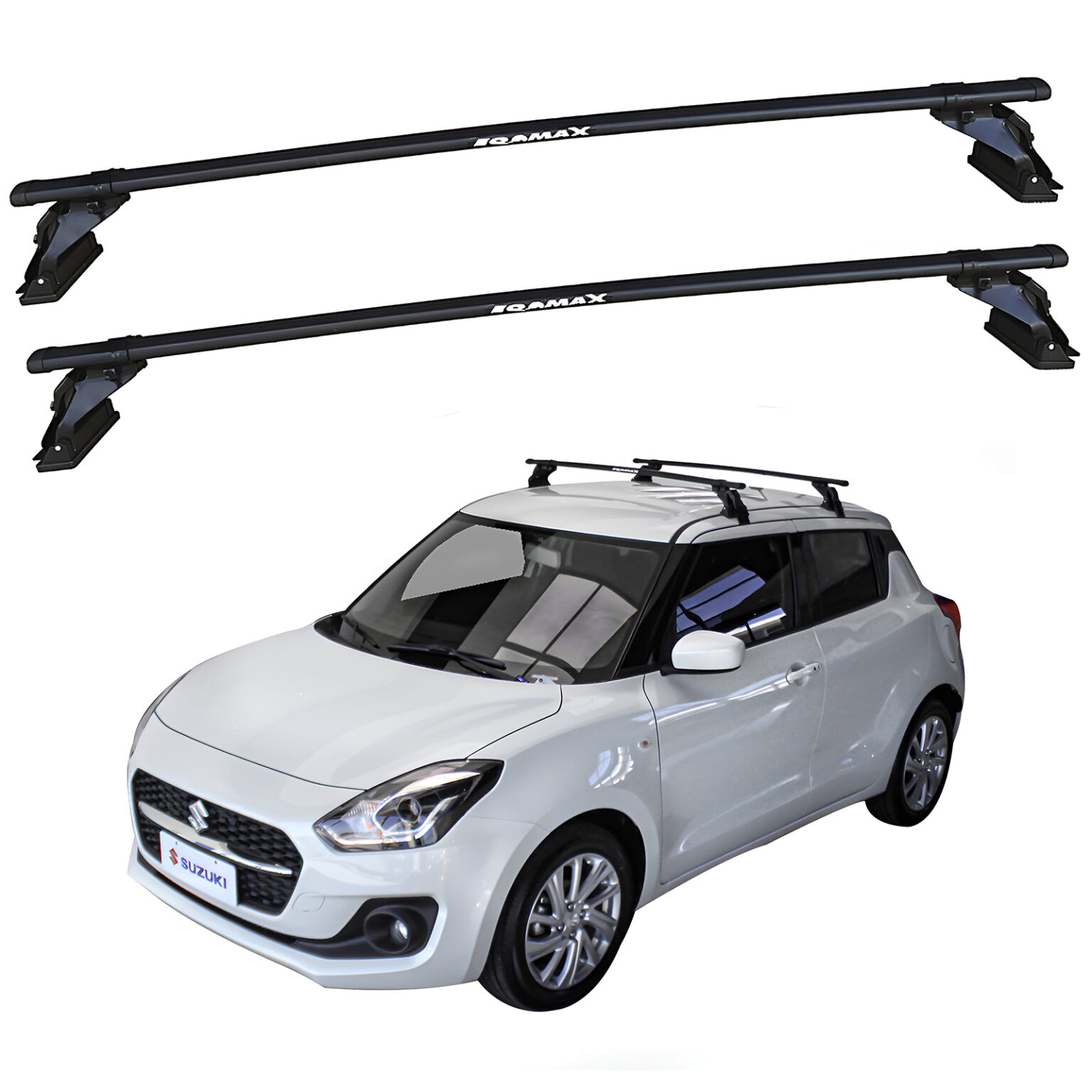 Barras De Techo Eqmax Acero Suzuki Swift 2015+ Negro - ProtecCar
